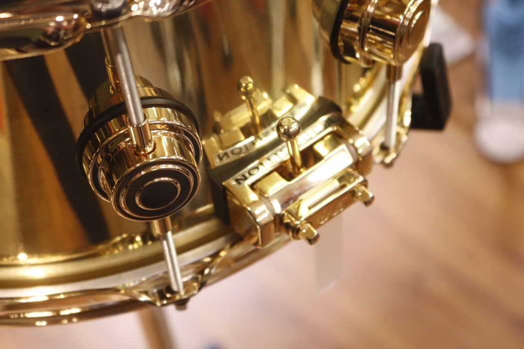 Drum Workshop 6.5x14 Polished Brass Snare Drum with Gold Hardware