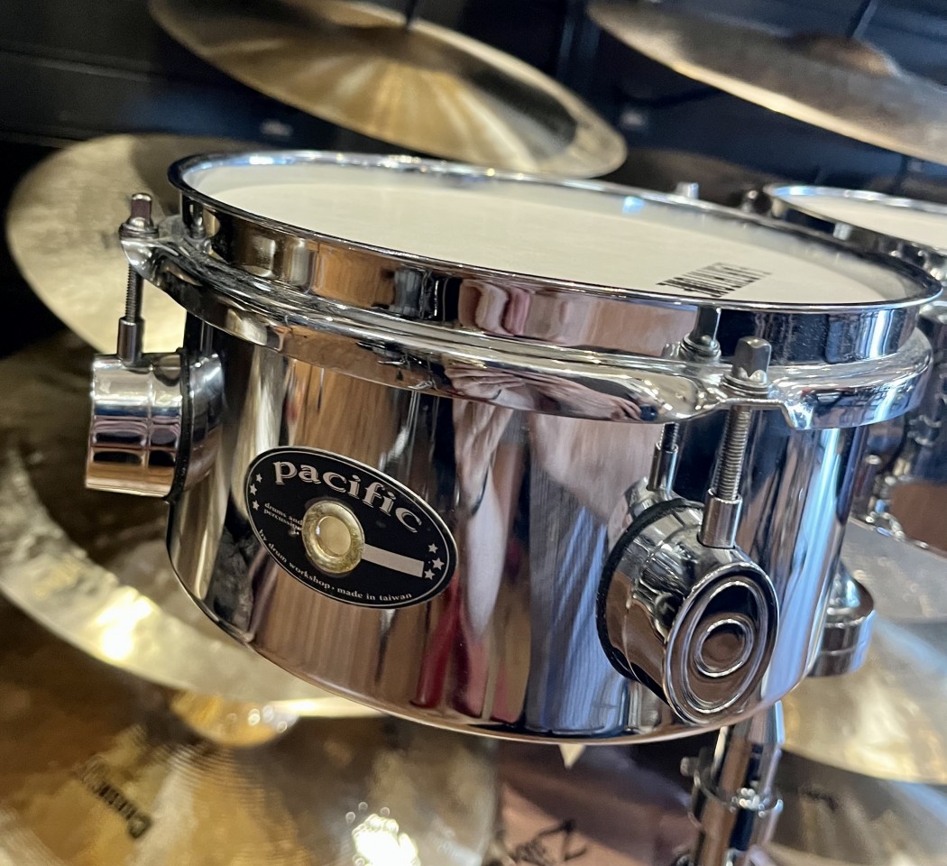 Used PDP Pacific Mini Timbales, Timbale Set, 8" and 10" Drums w/ Arm