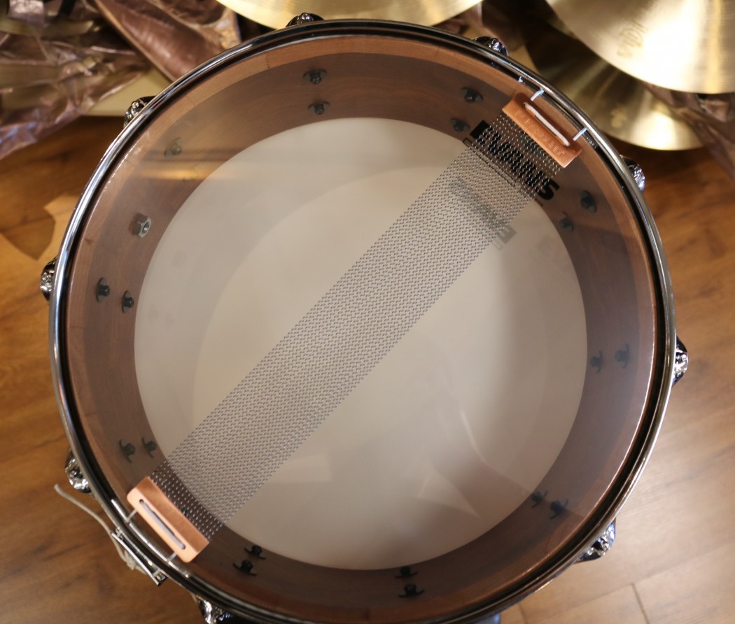 Holloman Custom Drums 4.5" x 14" Mahogany Segmented Snare Drum w/ Tube Lugs