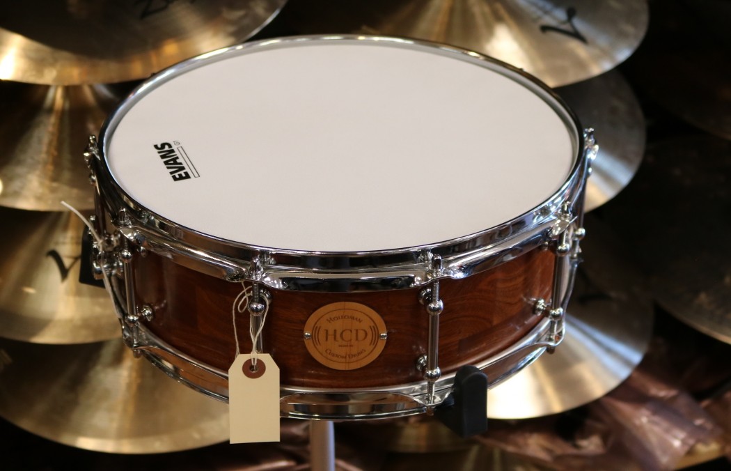 Holloman Custom Drums 4.5" x 14" Mahogany Segmented Snare Drum w/ Tube Lugs